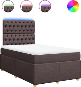 Box spring postel s matrací tmavě hnědá 120x200 cm textil 3293557