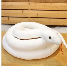 Dlouhý plyšový had - více variant i velikostí Barva: bílý had, Rozměry: 150-160 cm