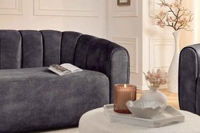 Designová sedačka Kalei 200 cm antracitový samet