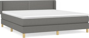 Box spring postel s matrací tmavě šedá 180x200 cm textil 3130210