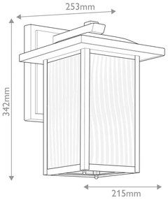Kichler KL-CAPPANNA-M-BKT - Venk. nástě. svítidlo M CAPPANNA 1xE27/60W/230V IP44