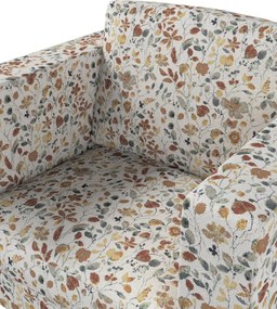Potah na křesko IKEA Karlanda, krátký barva oranžová látka pletený vzor, vzorované