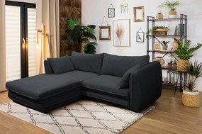 XXXLutz ROHOVÁ SEDAČKA, textil, černá MID.YOU - Sedací soupravy - 001574005802