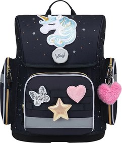 BAAGL Školní aktovka Ergo Unicorn Gold