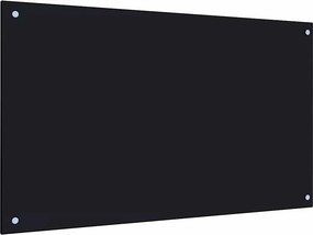 Kuchyňský panel černý 100 x 60 cm tvrzené sklo 249492