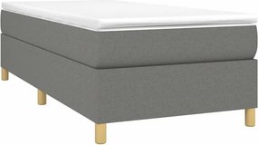 Rám postele s boxspringem tmavě šedá 80 x 200 cm textil 3120914
