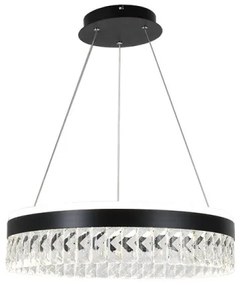 LED Stmívatelný lustr na lanku LED/90W/230V 3000-6500K černá + dálkové ovládání