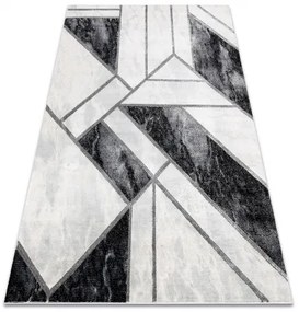 Dywany Luszczow Kusový koberec EMERALD EXCLUSIVE 81953 mramor, geometrický černý / stříbrný Rozměr koberce: 180 x 270 cm