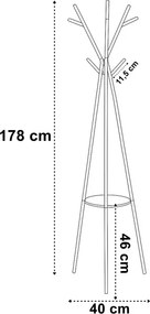 Stojanový věšák PILUR černý