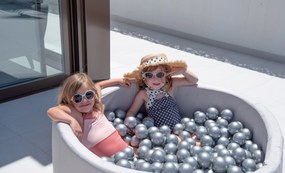 Suchý bazén s kuličkami 115 x 50 cm šedá summer