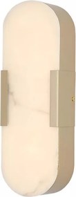 Searchlight 11138GO Nástěnné LED svítidlo OPALINE MARBLE IP44, ZLATÉ 35cm