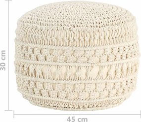 Ručně vyrobený sedací puf macramé 45 x 30 cm bavlna 324002