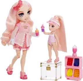 MGA Rainbow High Malá sestřička Blush - Den u bazénu / Herní set s pan