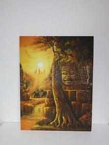 Obraz ANGKOR WAT Kambodža, ruční malba, 80x60 cm