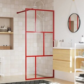 vidaXL Zástěna do průchozí sprchy čiré ESG sklo 80 x 195 cm [154953] Barva: Červená