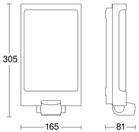 LED venkovní nástěnné svítidlo Steinel L 240 LED nerez 010461 7,5W 570lm 3000K s pohybovým čidlem