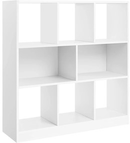 Knihovna, oddělovač místnosti 97,5 x 100 x 30 cm, bílá | VASAGLE