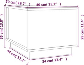 vidaXL Konferenční stolek 40 x 50 x 35 cm masivní borové dřevo [813410] Barva: Bílá