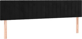 Box spring postel s matrací a LED černá 160x200 cm samet 3134533