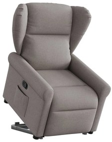 Zvedací polohovací křeslo taupe textil 3303381