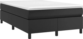 Box spring postel s matrací černá 120x190 cm umělá kůže 3269697