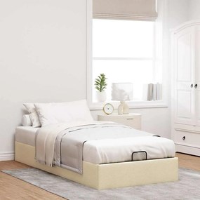 Osmanský rám postele bez matrací krémově 90x200 cm textil 3310852