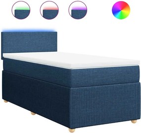 Box spring postel s matrací modrá 80x200 cm textil 3289582