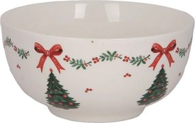 Miska na polévku se stromky Christmas Harmony - Ø 14*7 cm / 500 ml