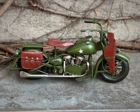 Plechový model - Vojenská motorka URAL
