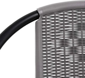 Zahradní židle 4 ks plastový ratan a ocel 110 kg 312495