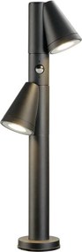 LA 1008015 T-TUBE 70 POLE venkovní stojací svítidlo, GU10, dvojité, senzor, IP44, max. 10 W, černé - BIG WHITE (SLV)