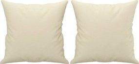 2místná pohovka s polštáři krémová 140 cm umělá kůže 3200867