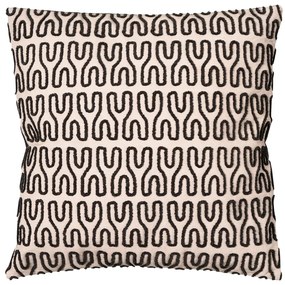 OnaDnes -20% Hoorns Béžovo-černý bavlněný polštář Dewi 45 x 45 cm