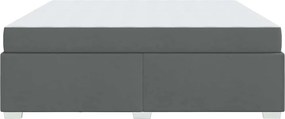 Rám postele s matrací Tmavě šedá 200 x 200 cm textil 3399209