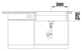 Blanco Etagon 8 Granitový dřez bez odkapu, s pojezdy, 78x51cm, antracit, 525187