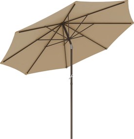 Zahradní slunečník Outsunny s kovovým rámem Ø 2,63 m, polyester 180 g/m², naklápěcí | Aosom