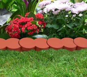 Bluegarden, palisáda z PVC na okraj trávníku 200 cm 12ks HD 7095, terracotta, OGR-68409