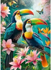 CHERRY PAZZI Puzzle Tukani v ráji / 1000 dílků / 50 x 70 cm