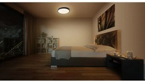 Černé LED stropní svítidlo 36 W SLIM MOIA 480 mm, teplá bílá