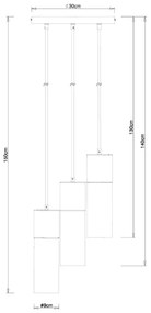 Globo 21000-3HB - Lustr na lanku ANNIKA 3xE27/25W/230V pr. 30 cm černá