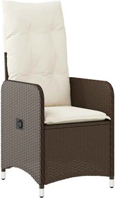 7dílný zahradní bistro set s poduškami hnědý polyratan 3277072