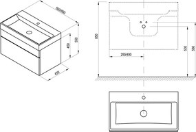 Ravak SD Natural 800 80 x 45cm X000001052 skříňka pod umyvadlo bílá