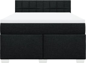 Box spring postel s matrací černá 140 x 190 cm textil 3285885