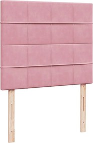 Box spring postel s matrací růžová 120 x 200 cm samet 3293187