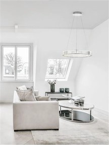 NV 9333066 Závěsné svítidlo AURELIA chromovaný kov a křišťál LED 40W 230V 3500K IP20 stmívatelné - NOVA LUCE