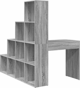 Rohový psací stůl s policí Šedá Sonoma 101,5 x 149,5 x 149,5 cm 3337246