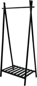 MSV Mia černá / Stojan s policí / bambus, MDF / 64/78 x 44,5 x 159 cm