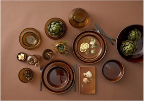 Černý/jantarový dezertní talíř z kameniny ø 21 cm Gastro Black/Amber – Bitz
