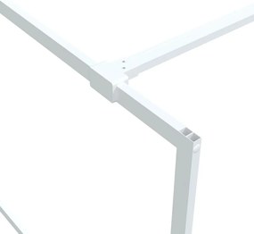 Sprchová zástěna walk-in bílá 115 x 195 cm čiré ESG sklo 152143