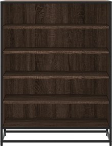 Botník hnědý dub 75 x 38 x 97,5 cm kompozitní dřevo a kov 3300874